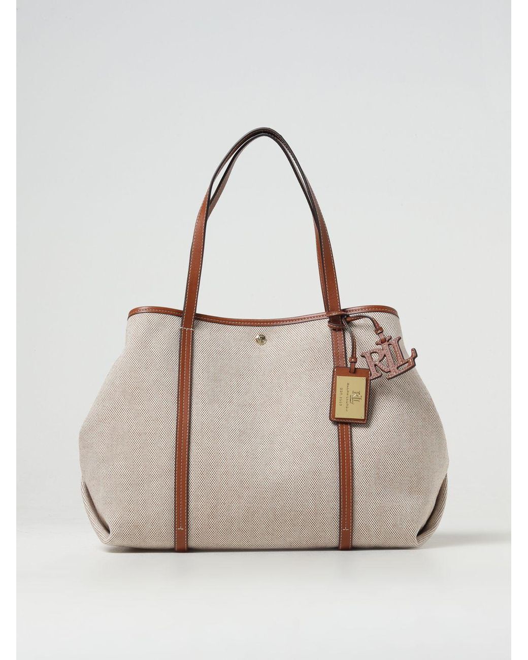 Polo Ralph Lauren Tote Bags in Natural | Lyst