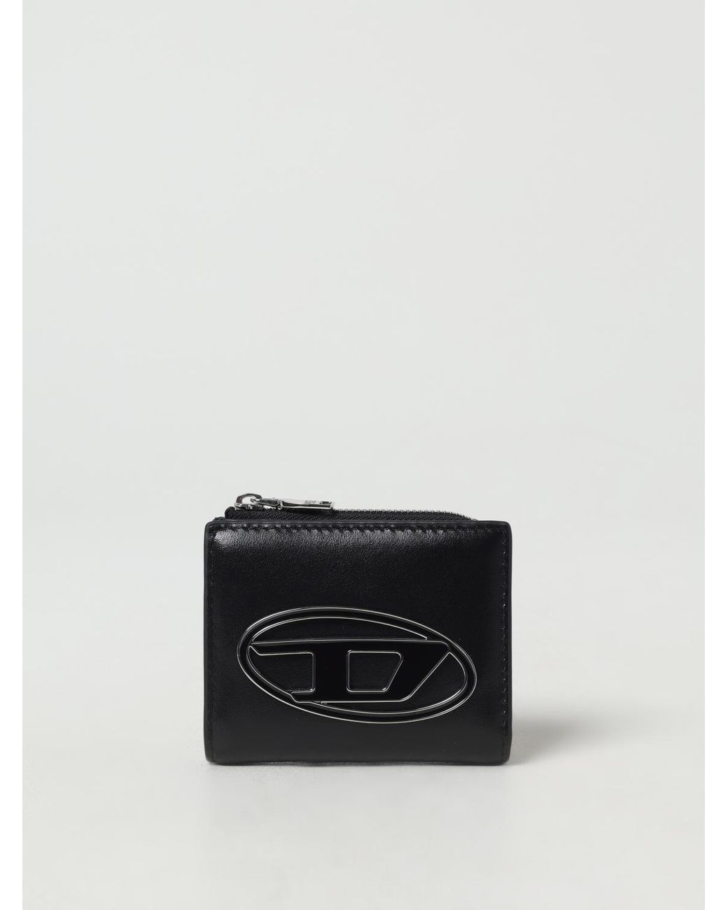 DIESEL Ziparound Leather Wallet in Black | Lyst UK
