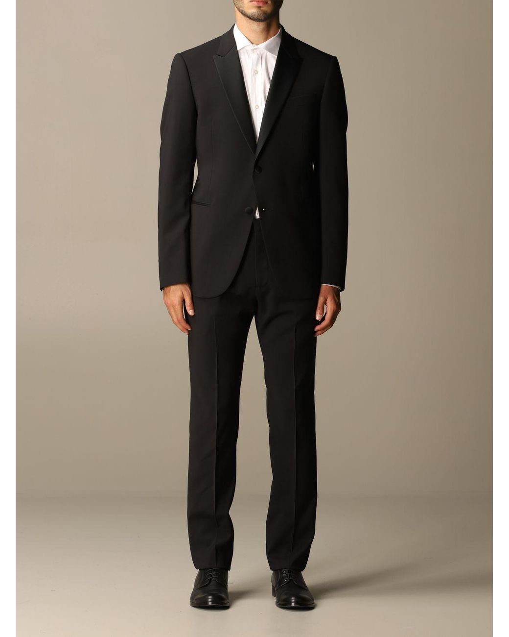 Emporio Armani Suit in Black for Men - Lyst