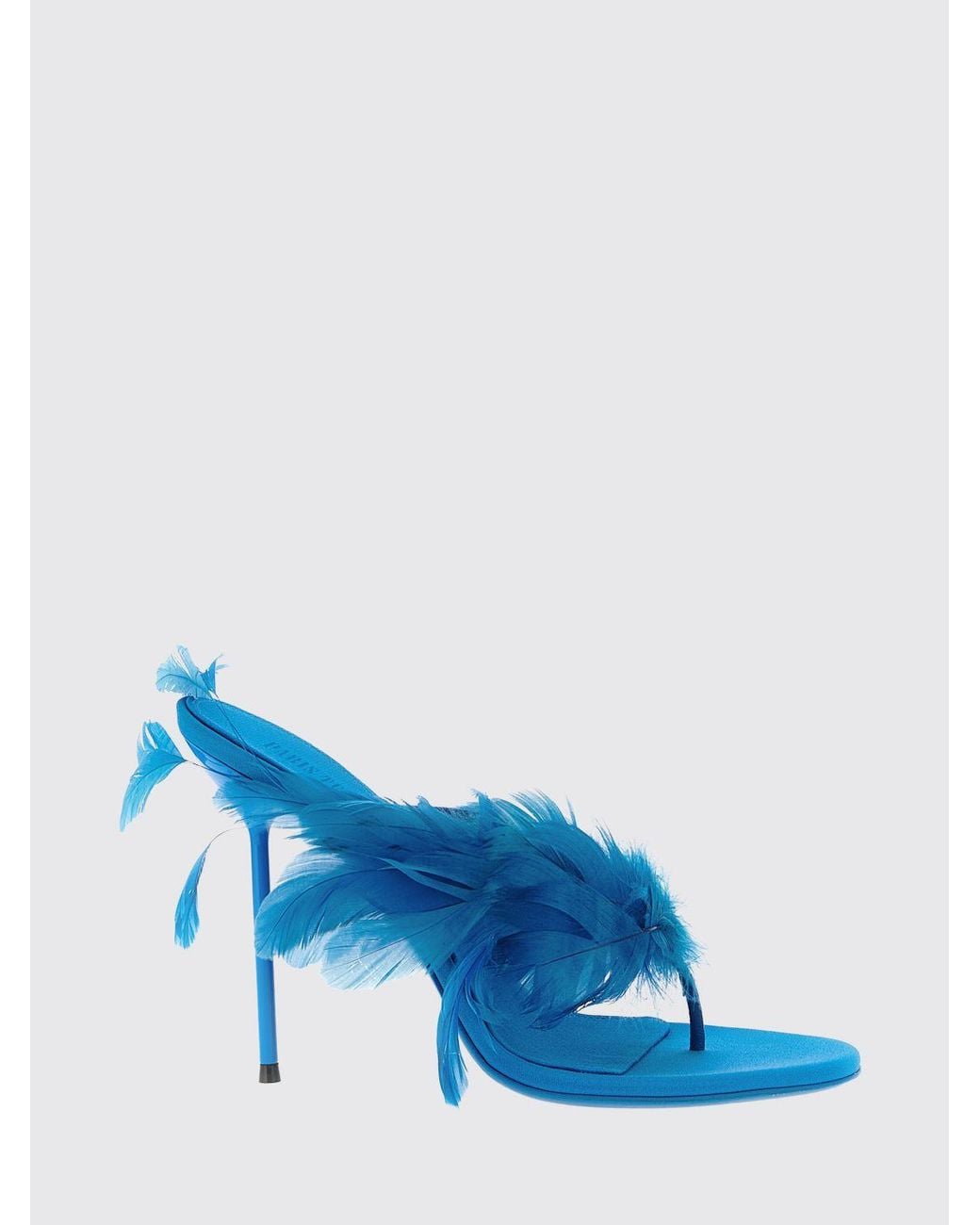 Paris Texas Flat Sandal in Blue | Lyst