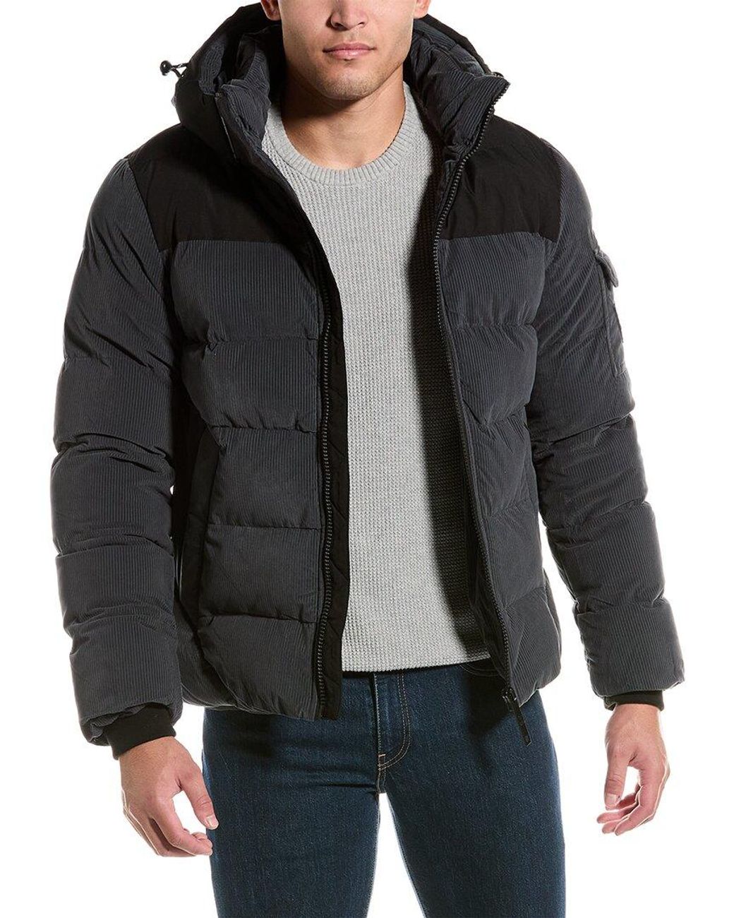 Point Zero Wide Wales Cord Puffer Jacket in Black for Men | Lyst UK