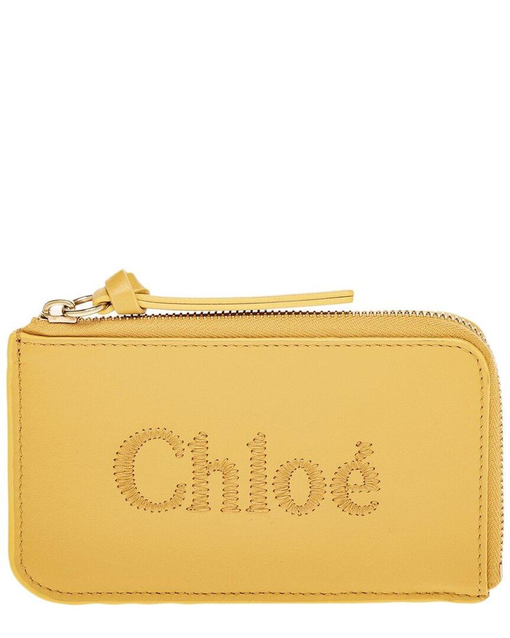 Chloé Sense Small Leather Purse in Yellow | Lyst