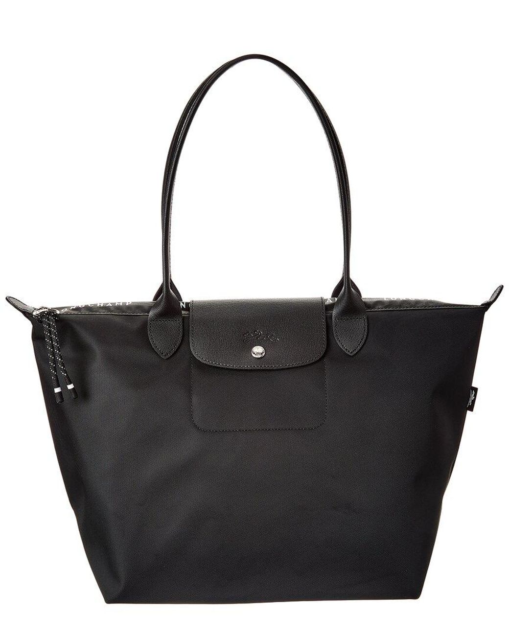 Longchamp Le Pliage Energy Large Canvas Long Handle Tote in Black | Lyst