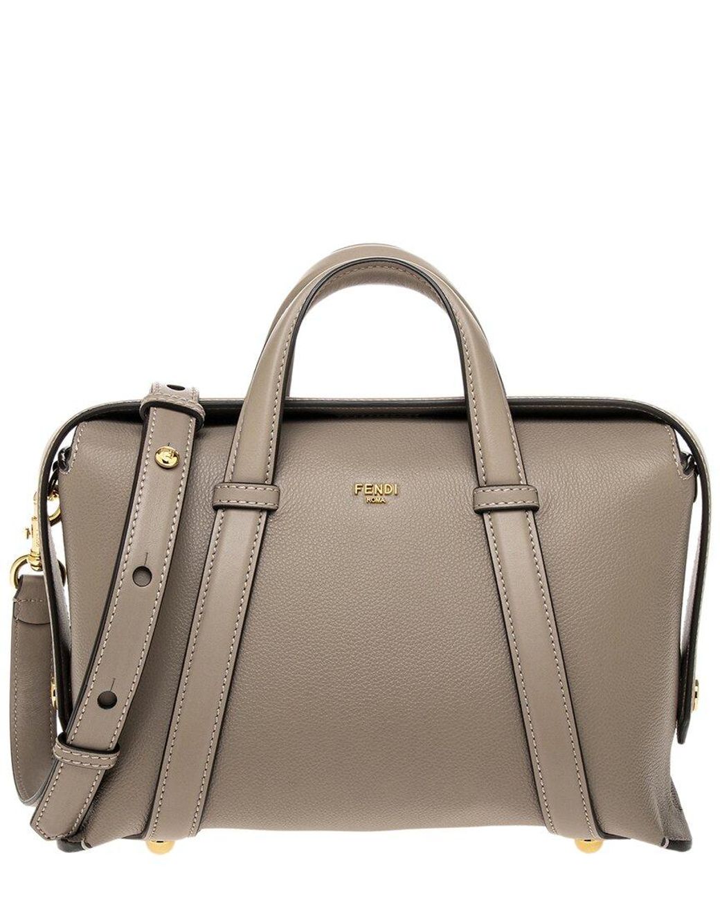 Fendi Boston 365 Leather Bag in Brown | Lyst