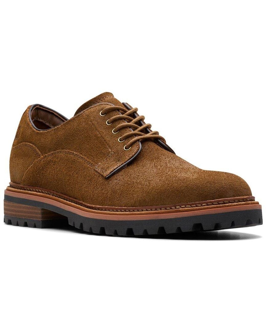 Clarks Clarkridge Low Suede Oxford in Brown for Men | Lyst