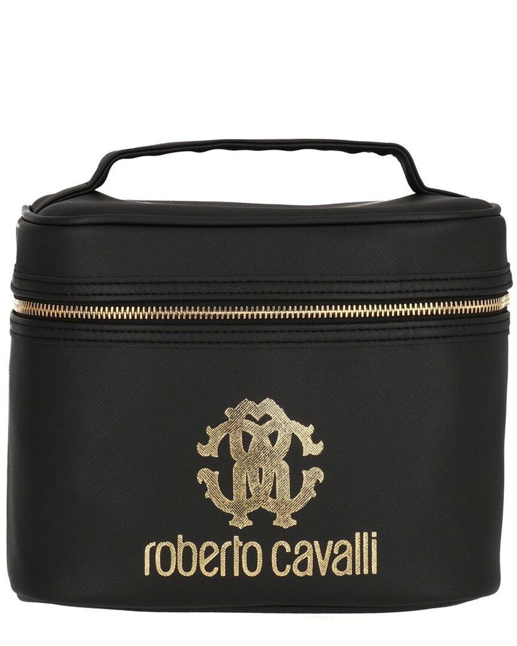 Roberto Cavalli Printed Logo Cosmetic Case in Black | Lyst