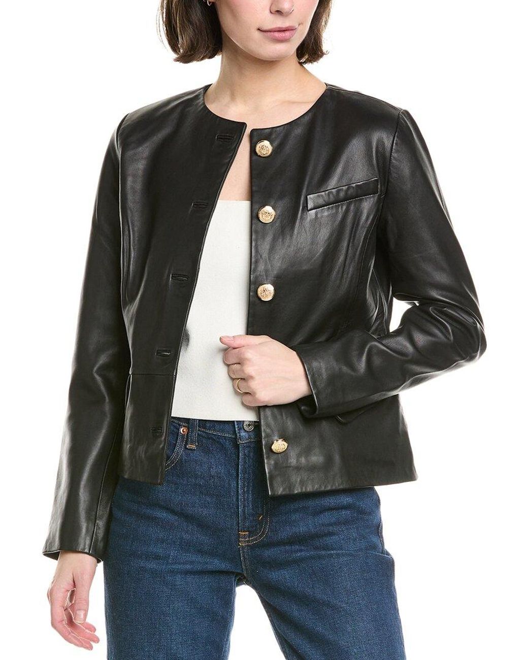 Walter Baker Lolita Leather Jacket in Black | Lyst