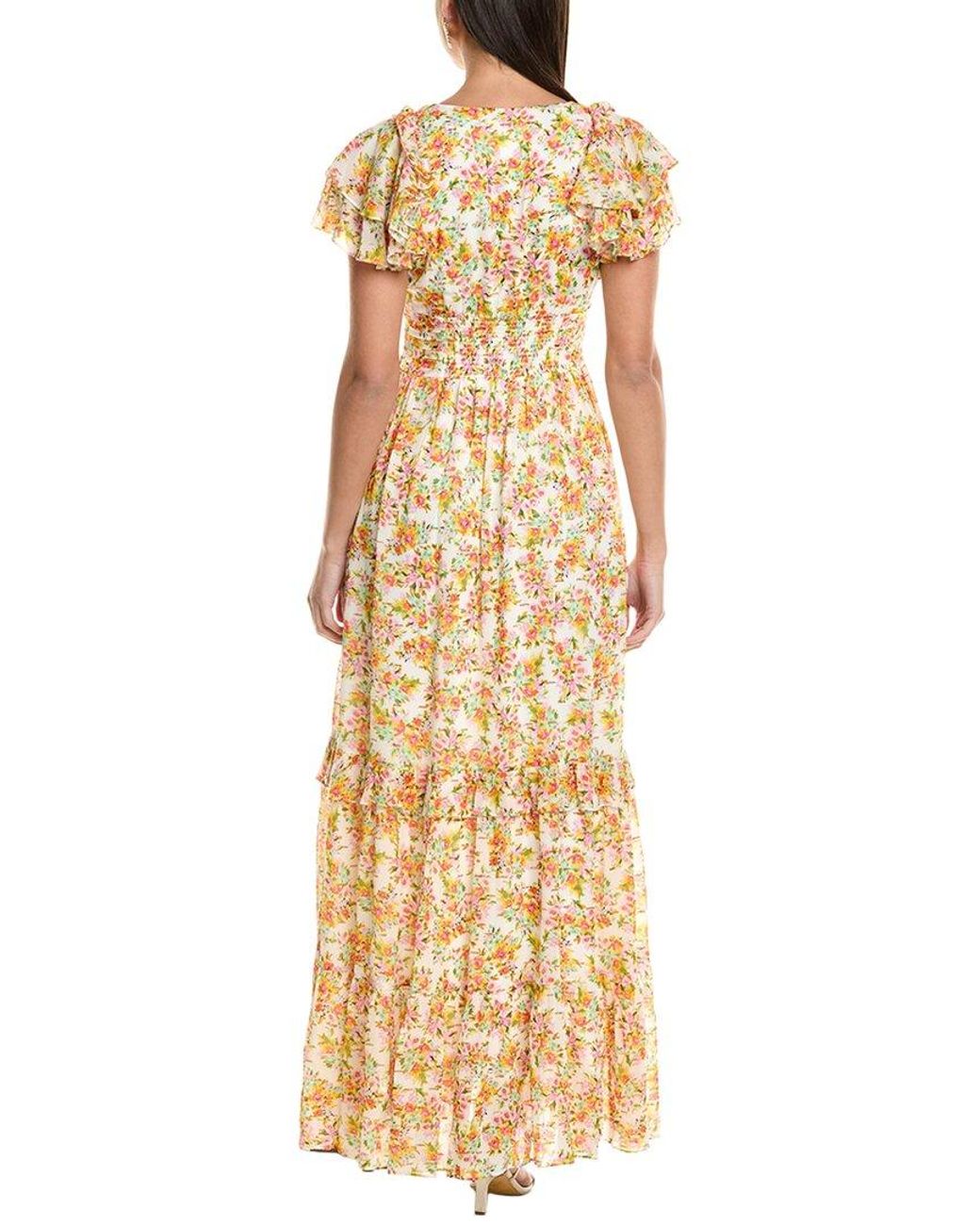 Shoshanna Lucinda Maxi Dress in Metallic | Lyst