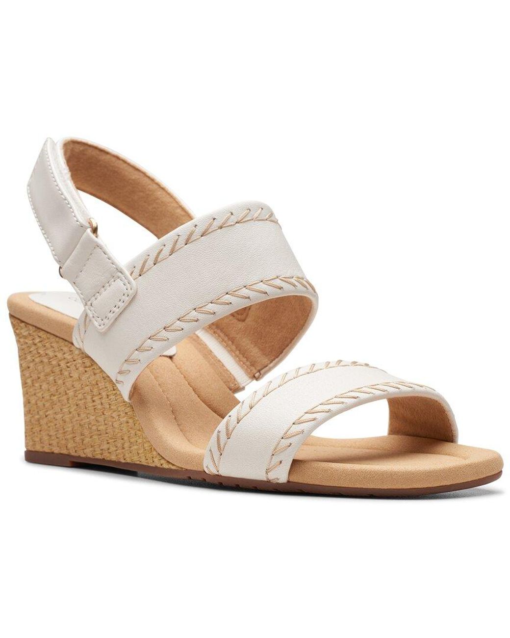 Clarks Kyarra Rose Leather Sandal in Metallic | Lyst
