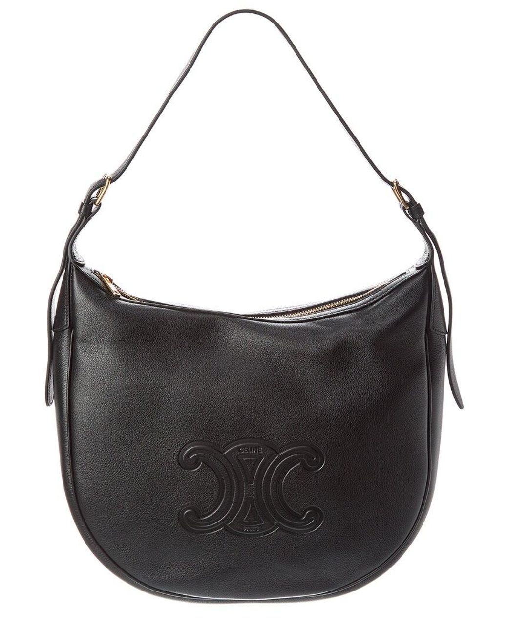 Celine Heloise Medium Leather Shoulder Bag in Black | Lyst