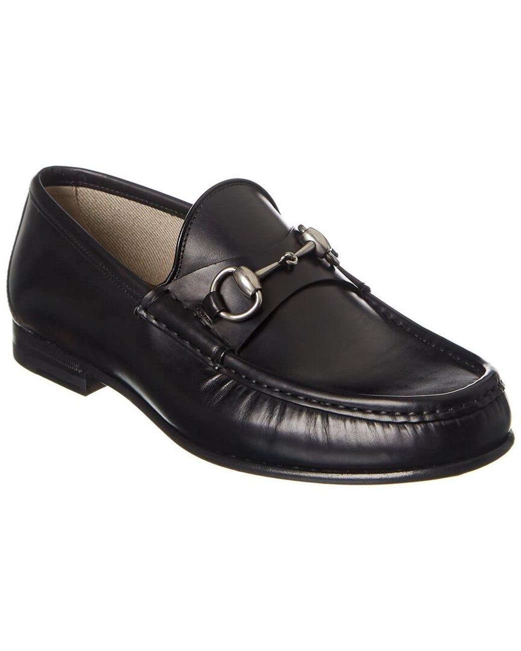 Gucci Horsebit Leather Loafer in Black for Men | Lyst