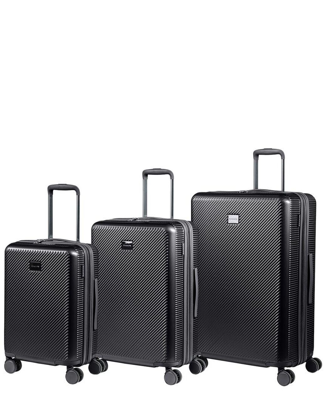 CHAMPS Iconic Ii 3pc Expandable Luggage Set in Black | Lyst