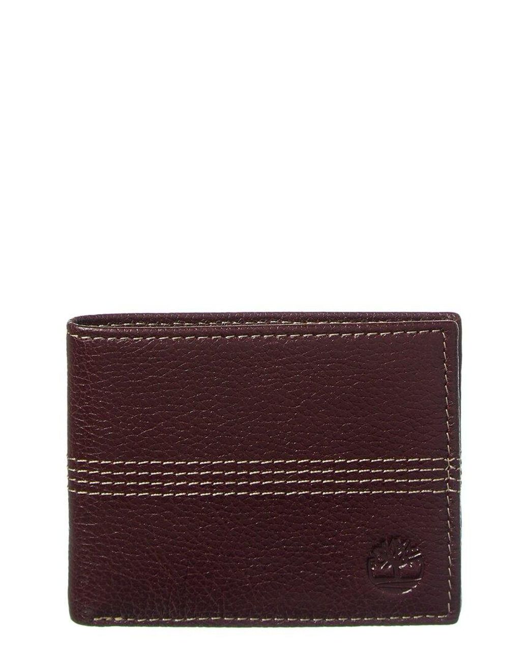 Timberland Leather Bifold Wallet in Purple for Men | Lyst