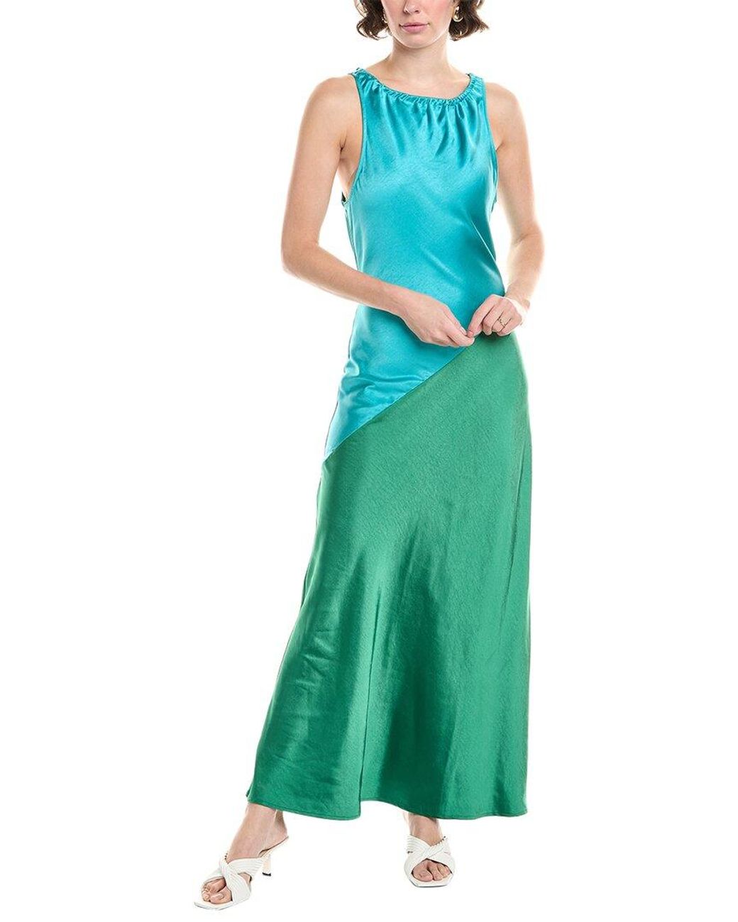 Robertson + Rodeo Brayden Colorblocked Gown in Green | Lyst UK
