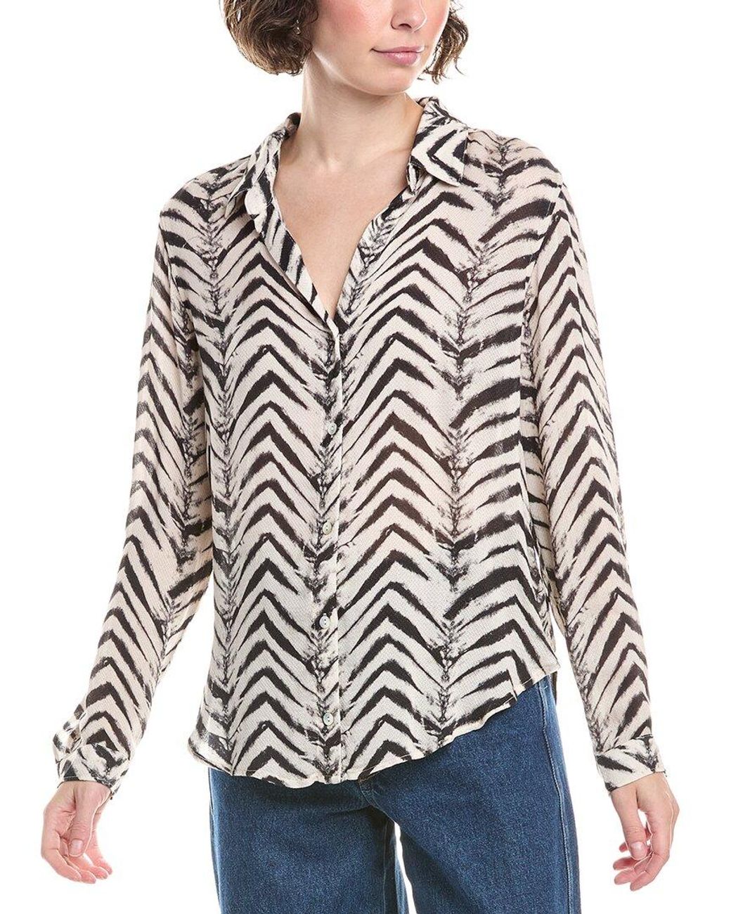 Bella Dahl Classic Button-Down Blouse in White | Lyst UK