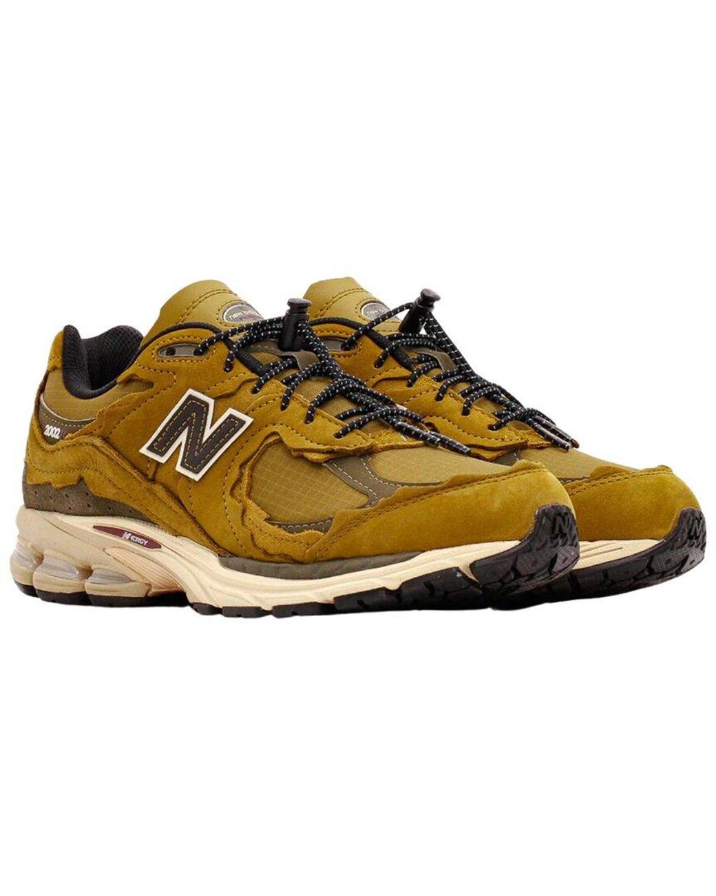 New Balance 2002R Protection Pack Suede Trainer in Yellow for Men | Lyst UK