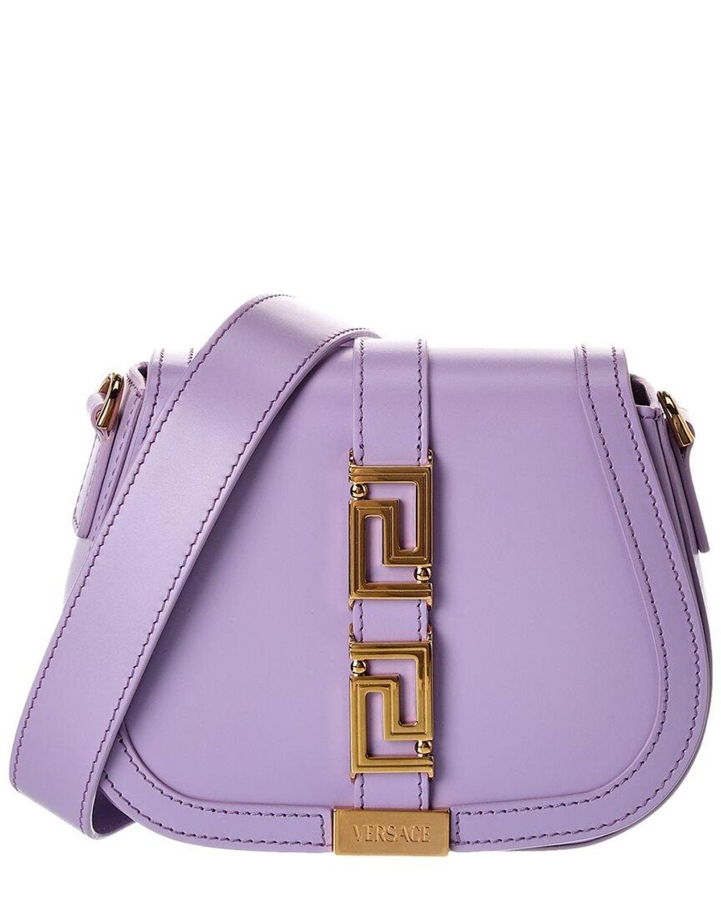Versace Greca Goddess Small Leather Shoulder Bag in Purple | Lyst UK