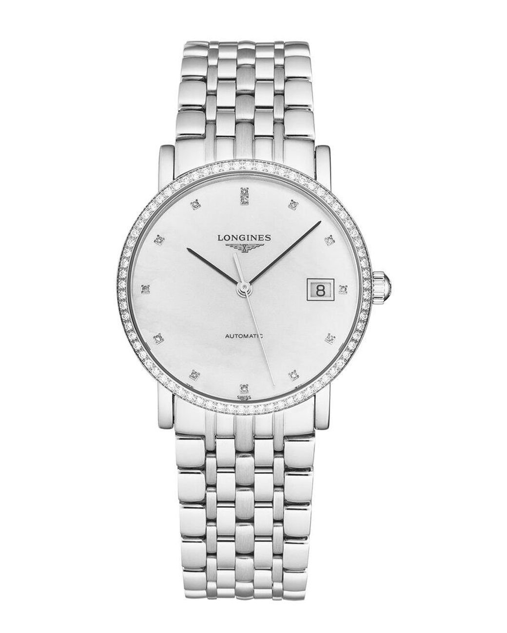 Longines Elegant Diamond Watch in Gray | Lyst
