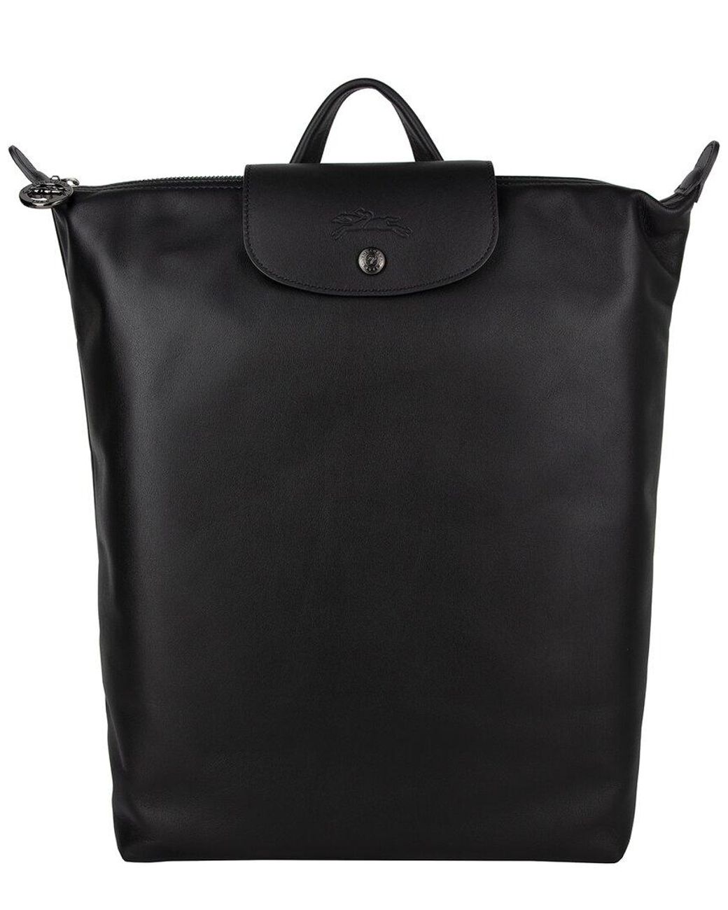 Longchamp Le Pliage Xtra Medium Leather Backpack in Black | Lyst UK
