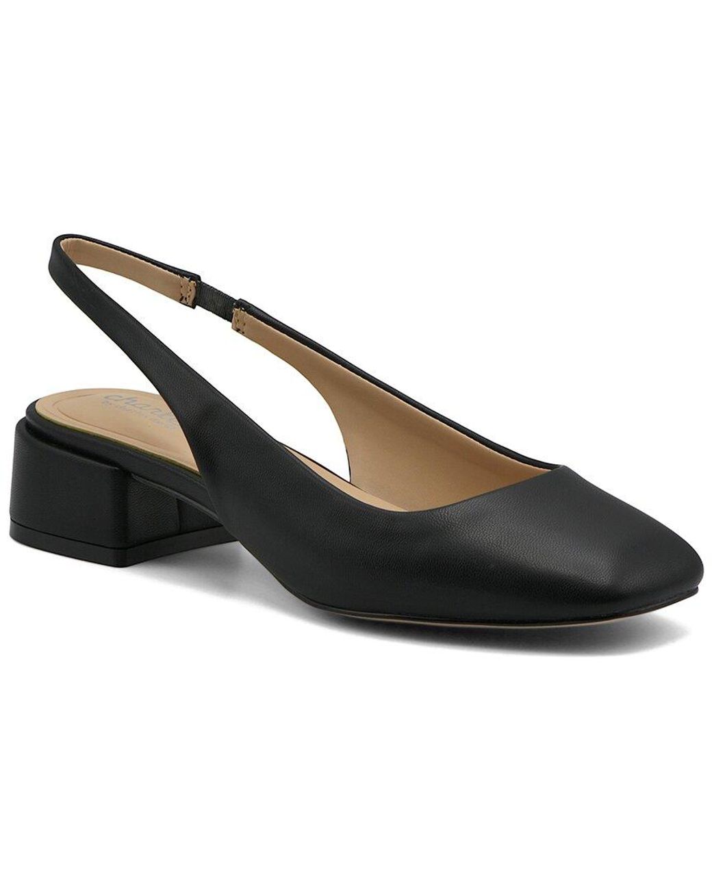 Charles David Zeus Slingback Pump in Black | Lyst