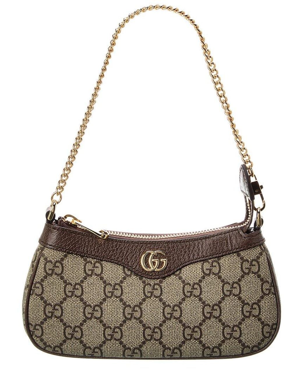 Gucci Ophidia Mini Gg Supreme Canvas & Leather Shoulder Bag in Metallic ...