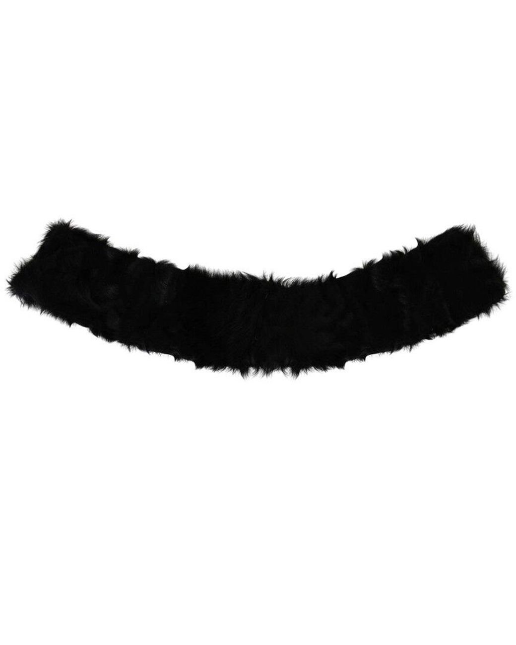 Dolce & Gabbana Black Fur Neck Collar Wrap Lambski | Lyst