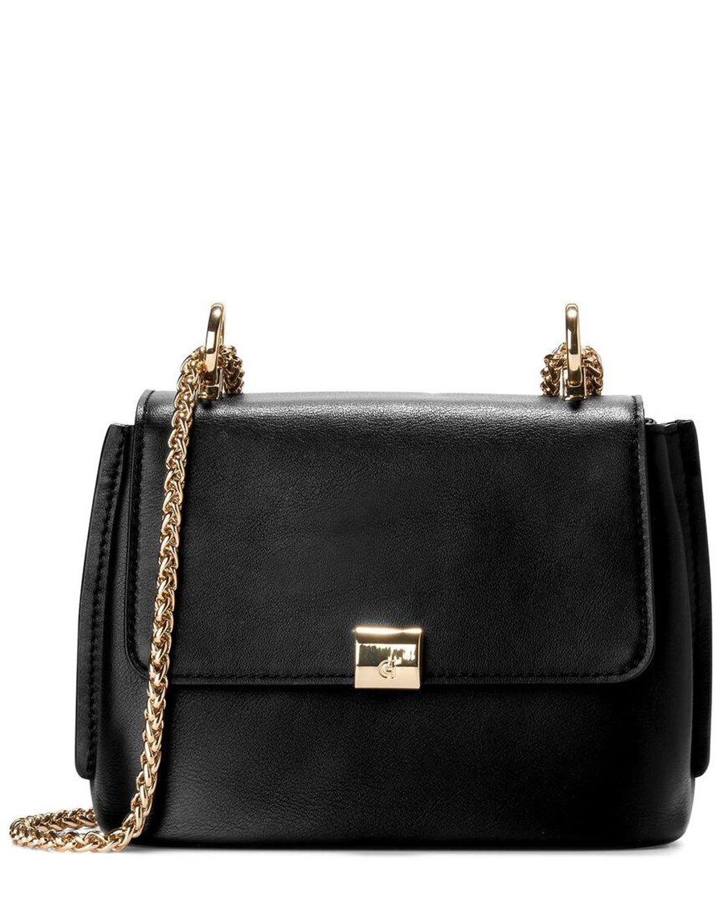 Cole Haan Mini Convertible Leather Chain Bag in Black | Lyst