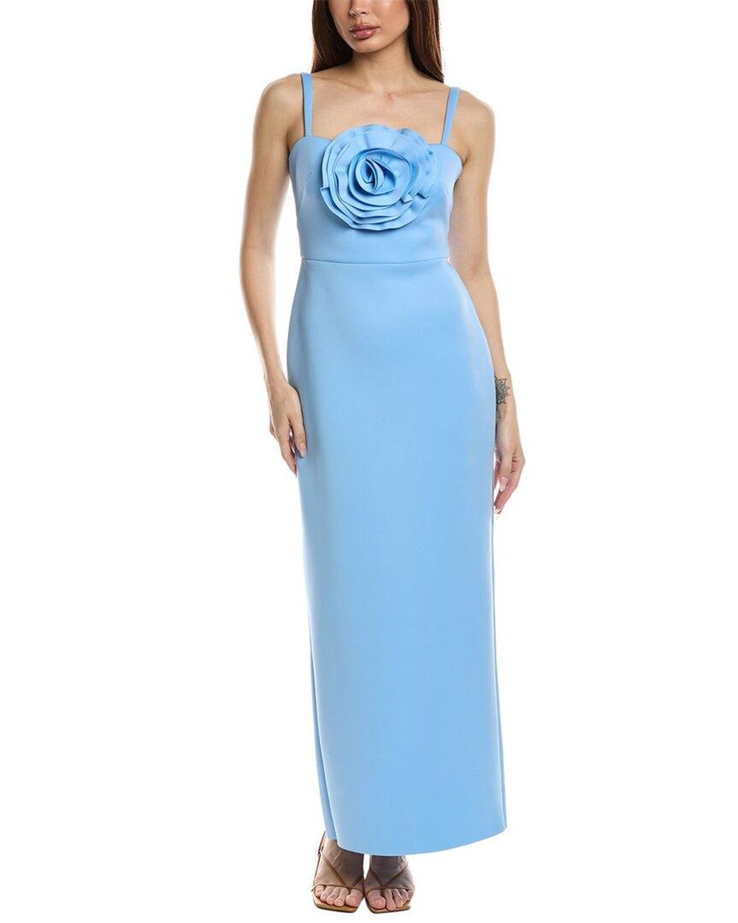 Eliza J Rose Scuba Gown in Blue | Lyst