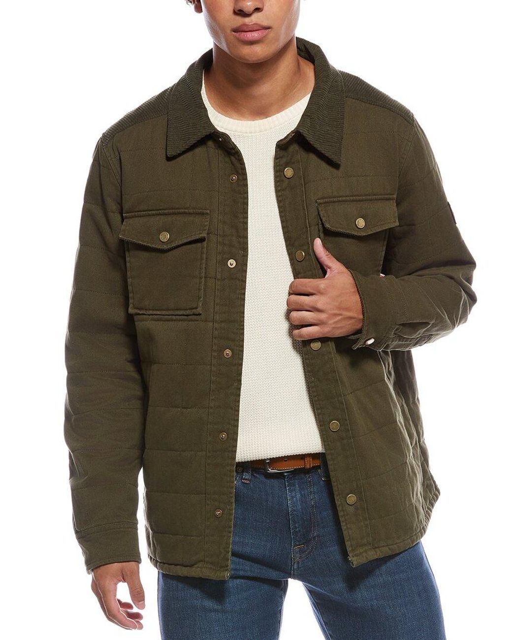 HUNTER Quilted Shacket in Green for Men | Lyst