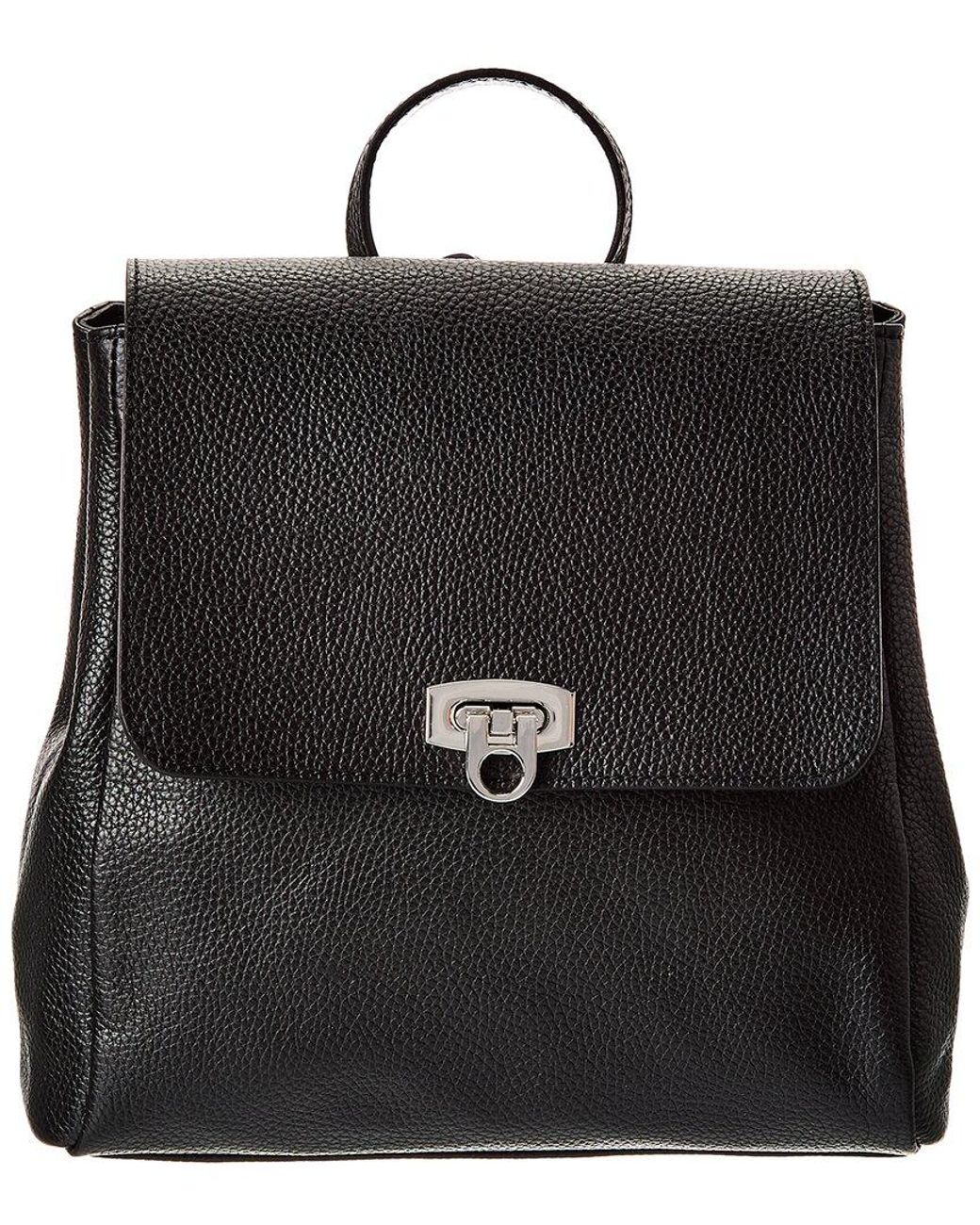 Italian Leather Backpack in Black | Lyst UK