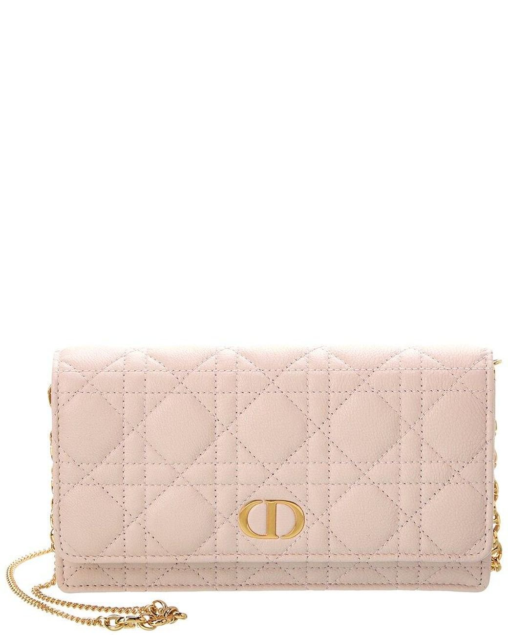 Dior Caro Quilted Leather Crossbody in Pink | Lyst