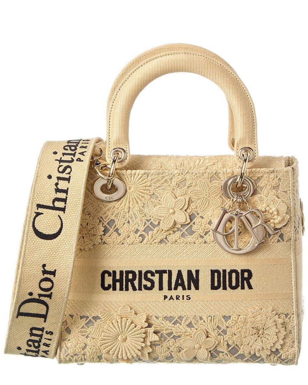 Dior Lady D-lite Medium Lace Tote in Metallic | Lyst
