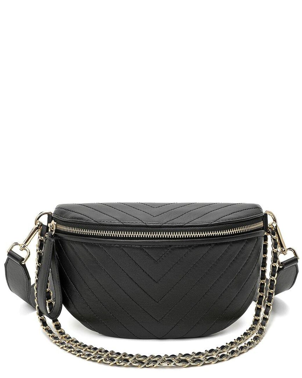 Tiffany & Fred Paris V-shape Quilted Leather Fanny Pack in Black | Lyst