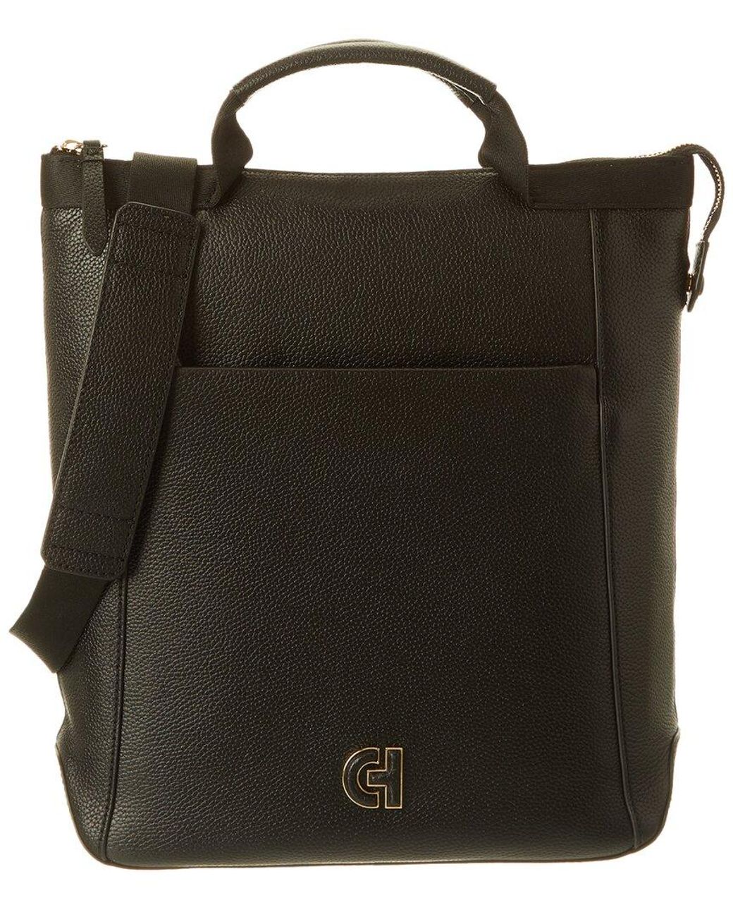 Cole Haan Grand Ambition Convertible Solid Leather Backpack in Black ...