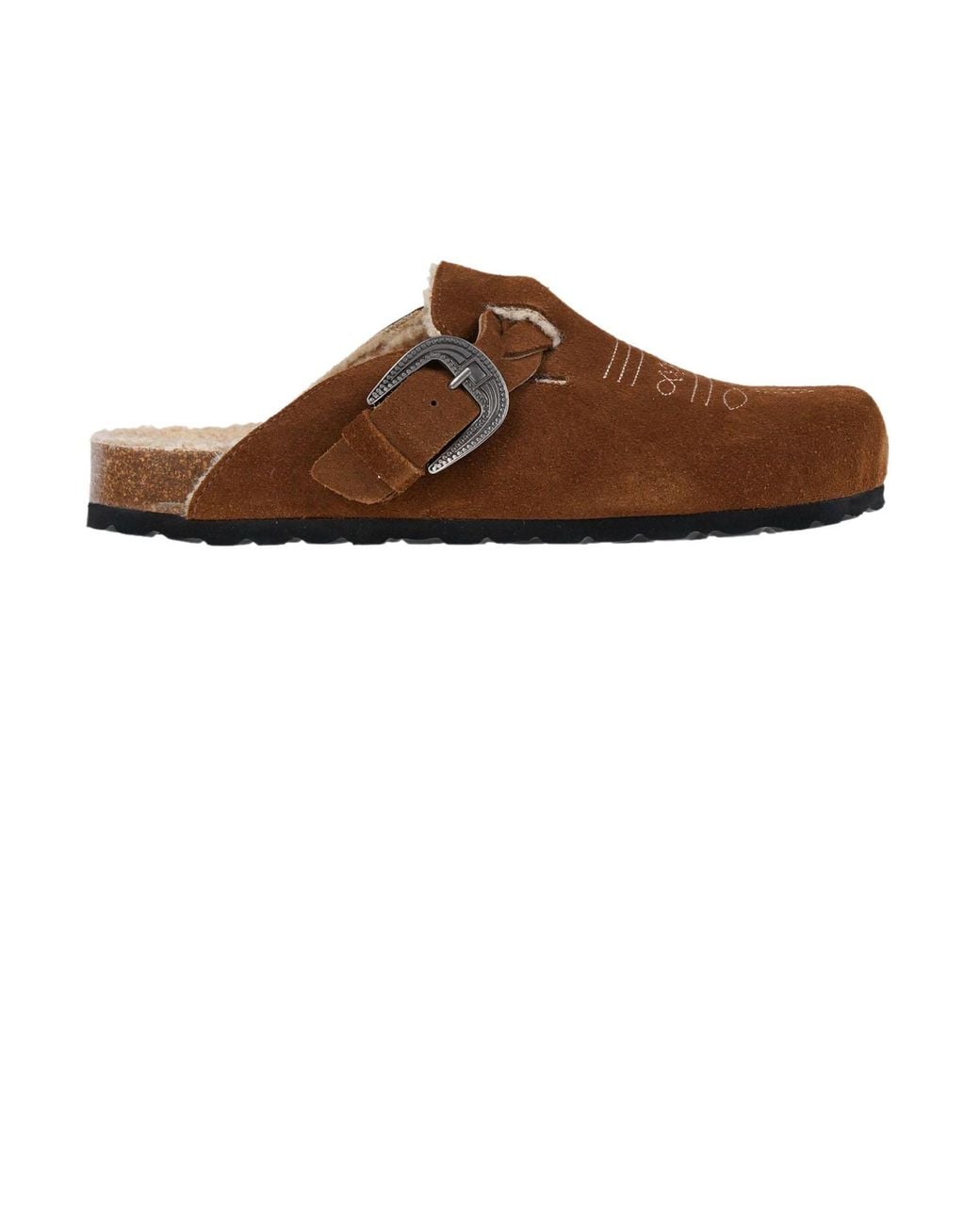 Taji Suede Slides in Brown | Lyst
