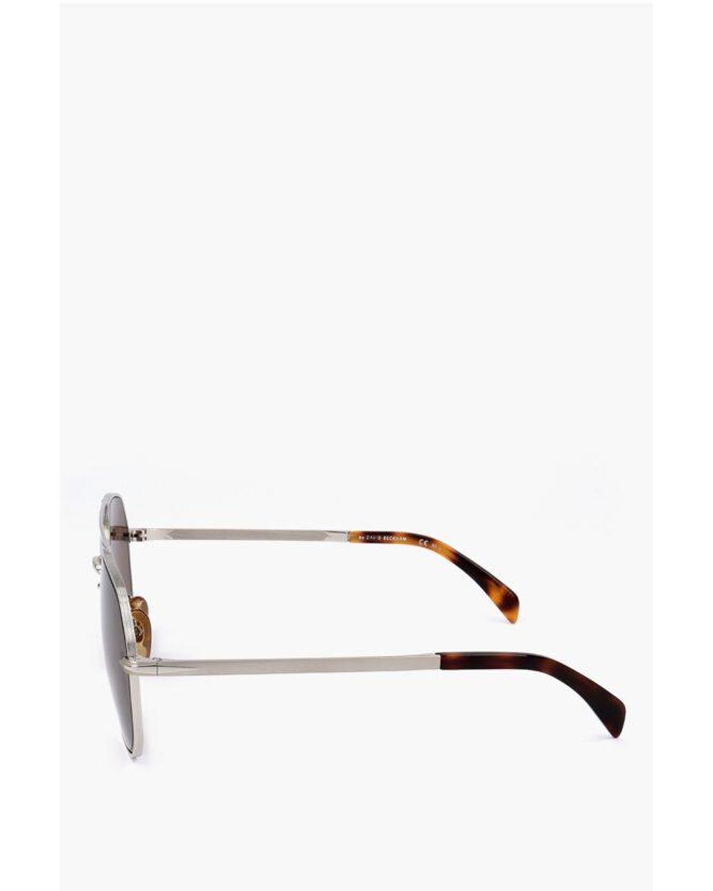 David Beckham Aviator Metal-Frame Sunglasses in Brown for Men | Lyst UK
