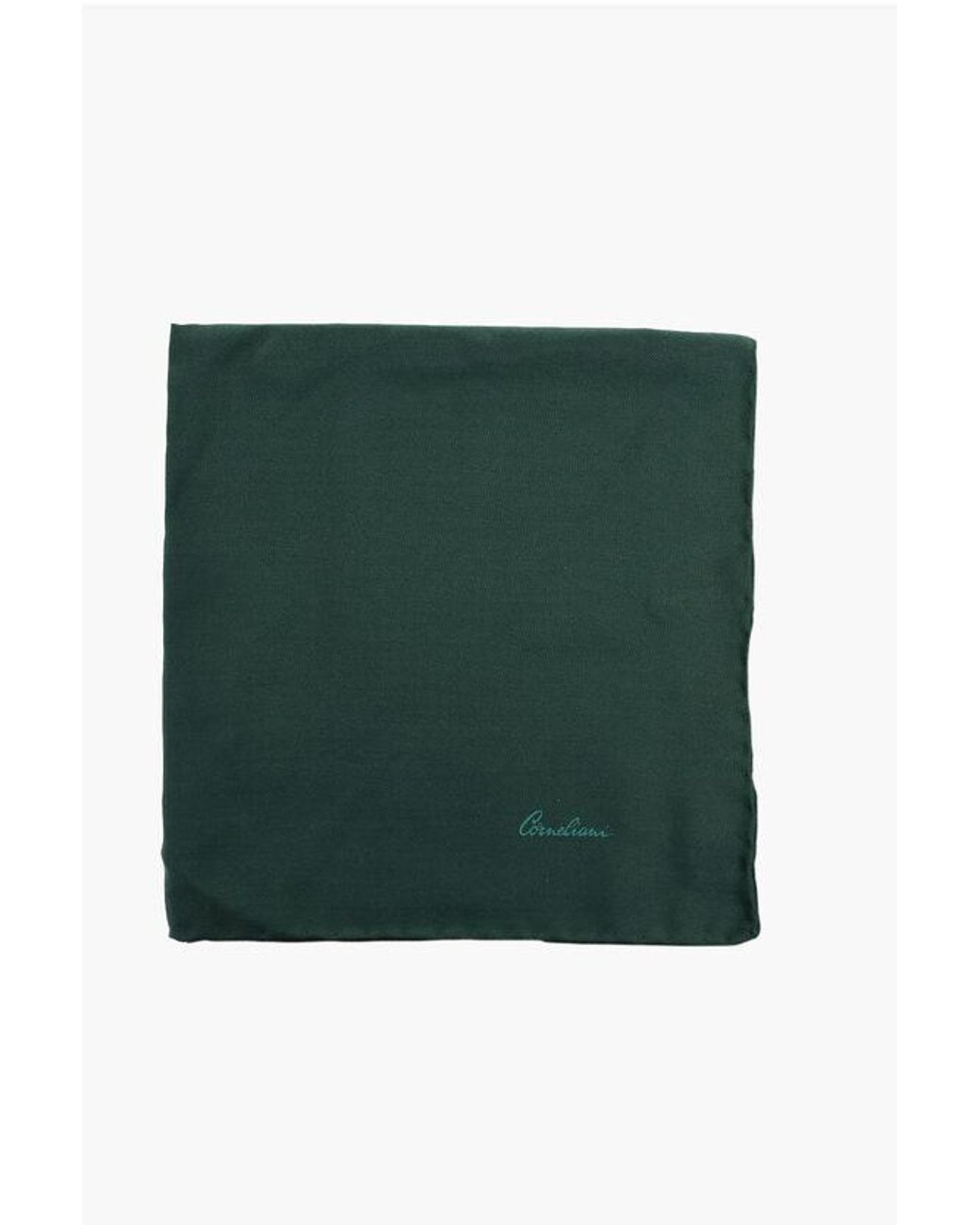 Corneliani Solid Color Silk Pocket Square in Green for Men | Lyst UK