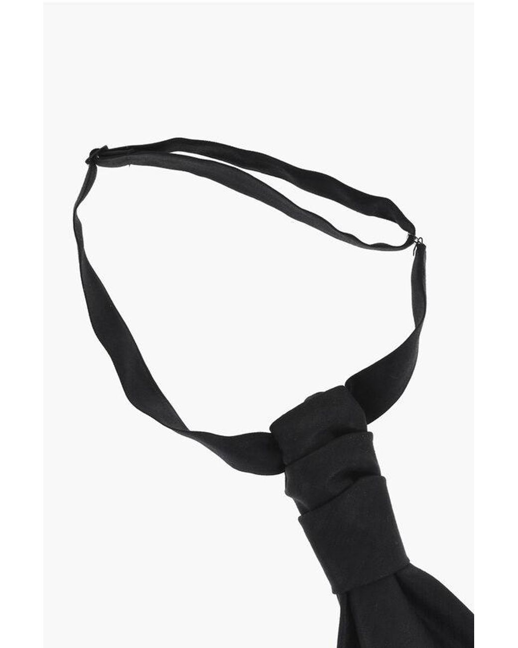 Corneliani Striped Virgin Wool Ascot Tie in Black for Men | Lyst UK