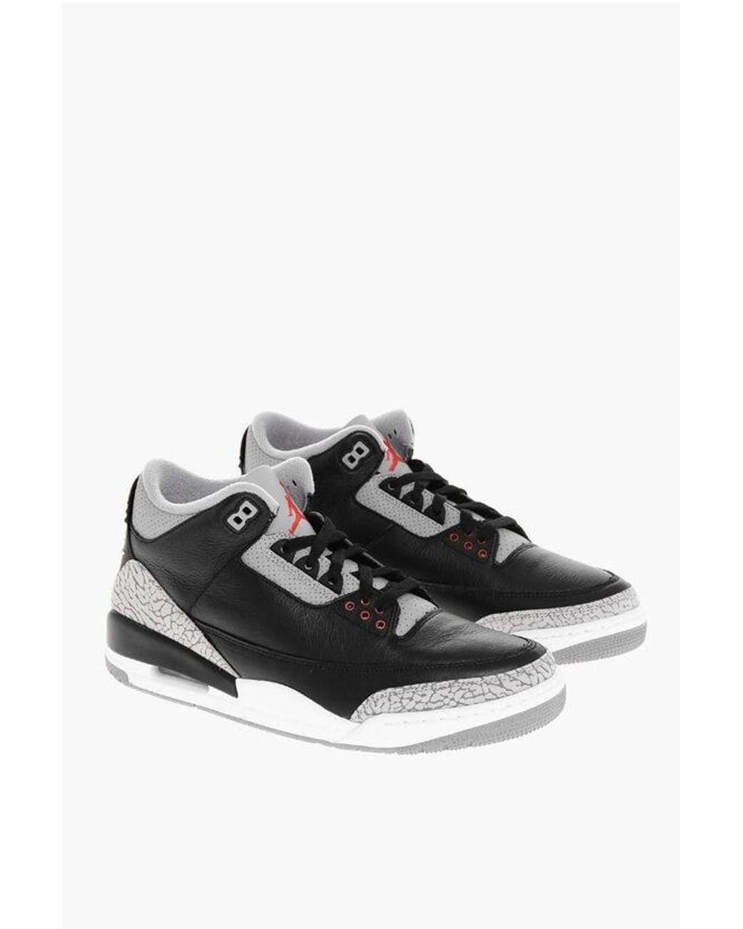 Nike Air Jordan Leather High Top Sneakerswith Air Bubble Sole in Black ...