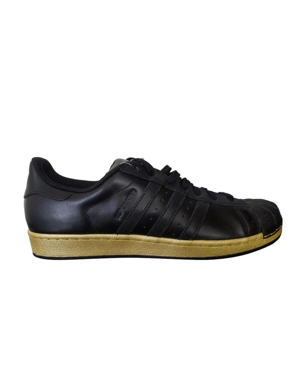Adidas Superstar Shell Toe 'black Metallic Gold' In Blue For Men Lyst ...