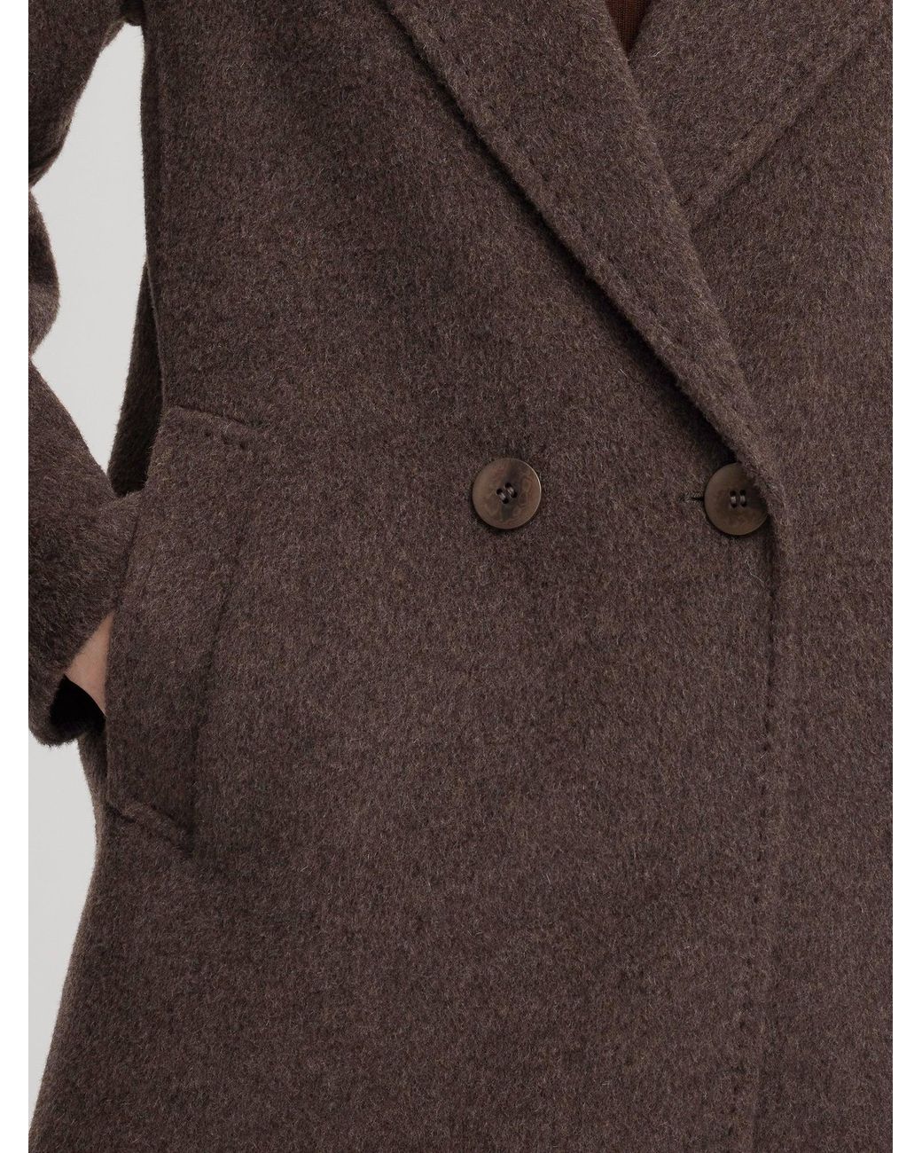 GOELIA Wool Camel Hair Blend Double-Faced Coat in Black | Lyst