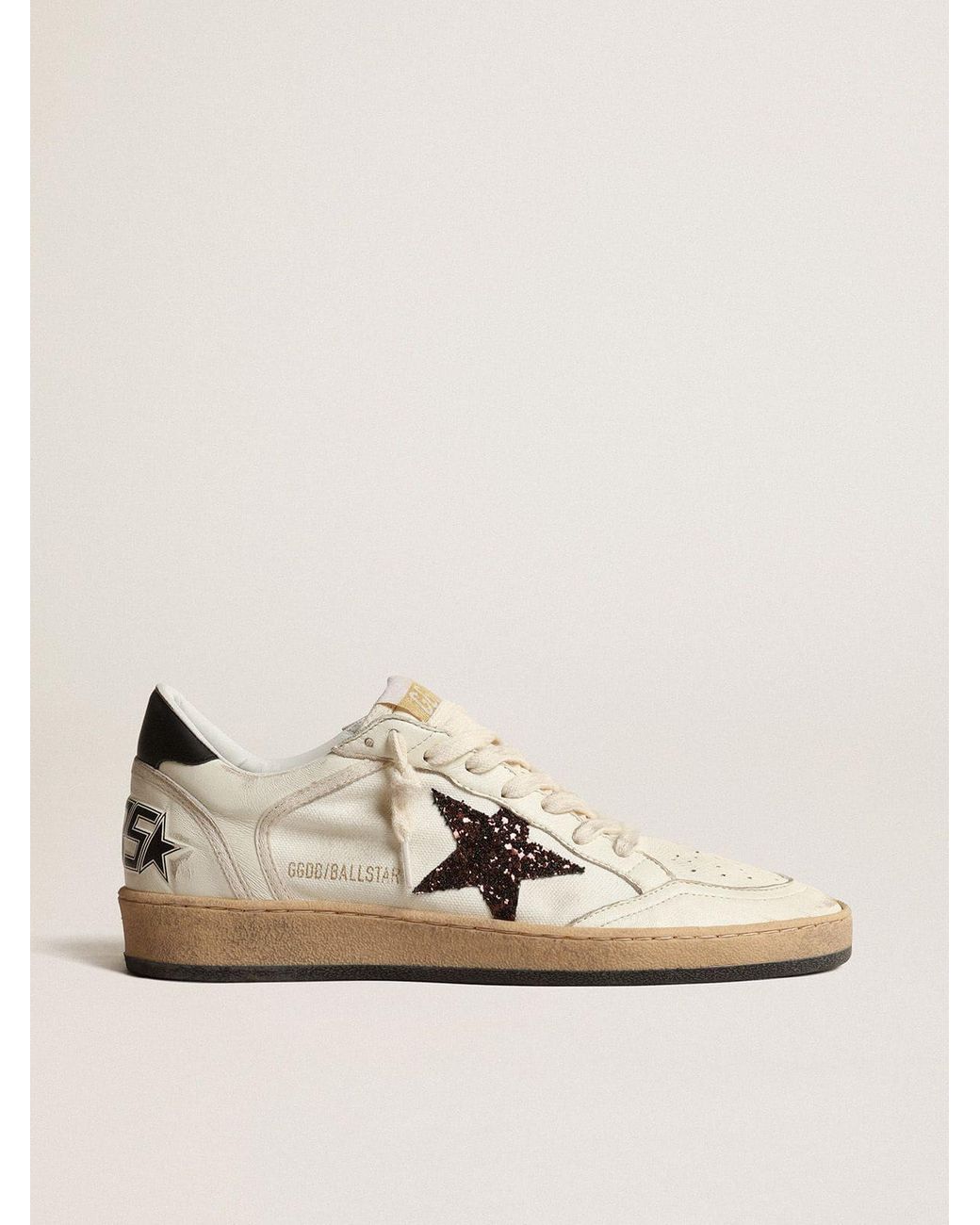 Golden Goose Ball Star With Chicory-Coffee Glitter Star And Leather ...