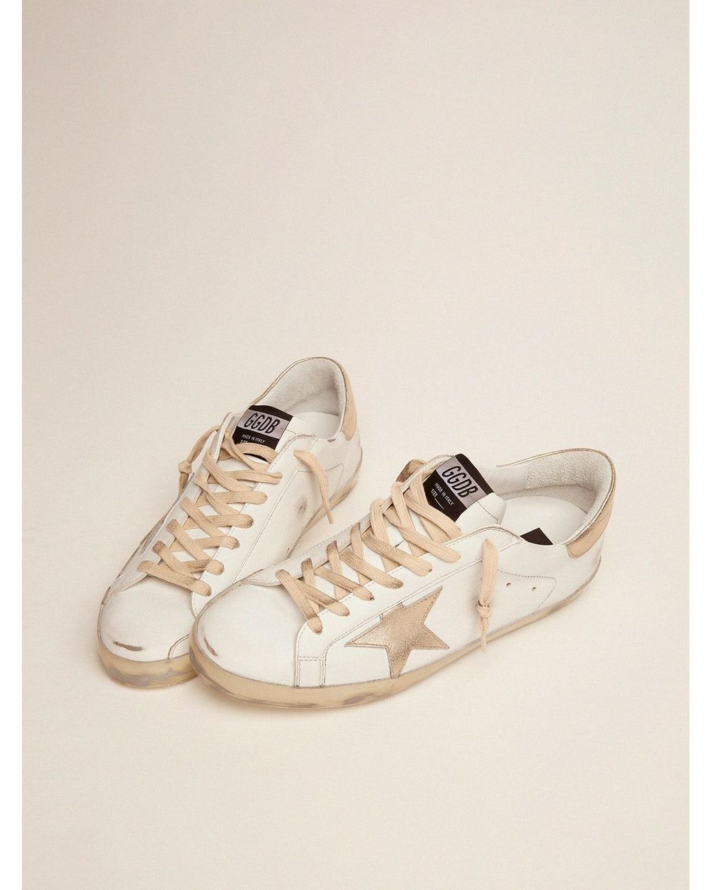 Golden Goose Super-Star With Sparkle Foxing And Lettering in Metallic ...