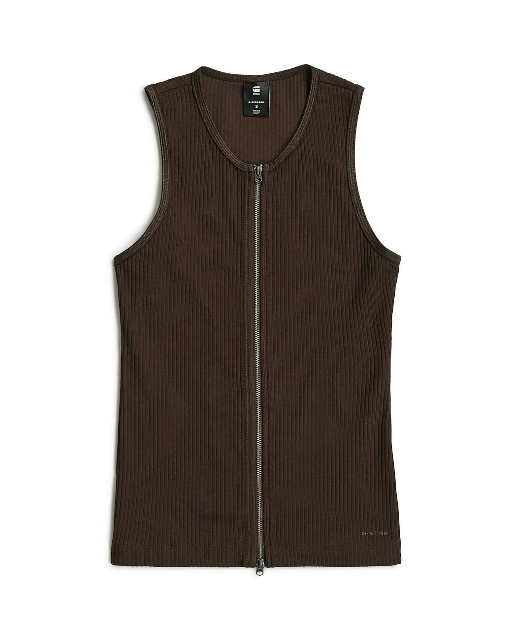 G-Star 2 Way Slim Rib Tank in Brown | Lyst Canada