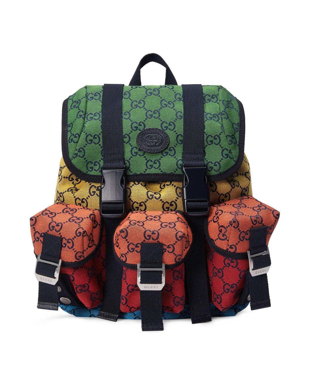 Gucci GG Multicolour Small Backpack in Red for Men | Lyst