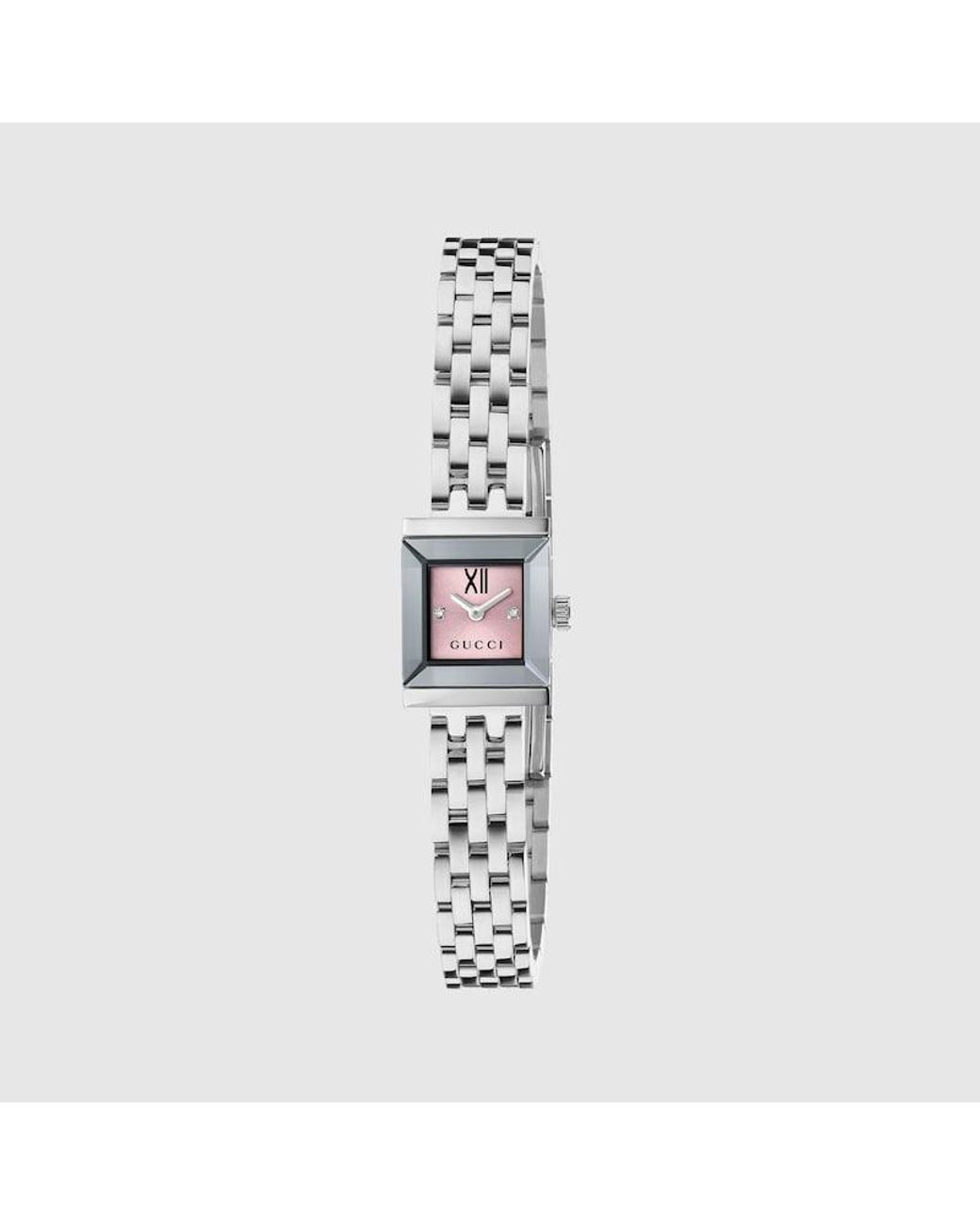 Gucci G-Frame Watch, 14X18Mm, Steel in White | Lyst