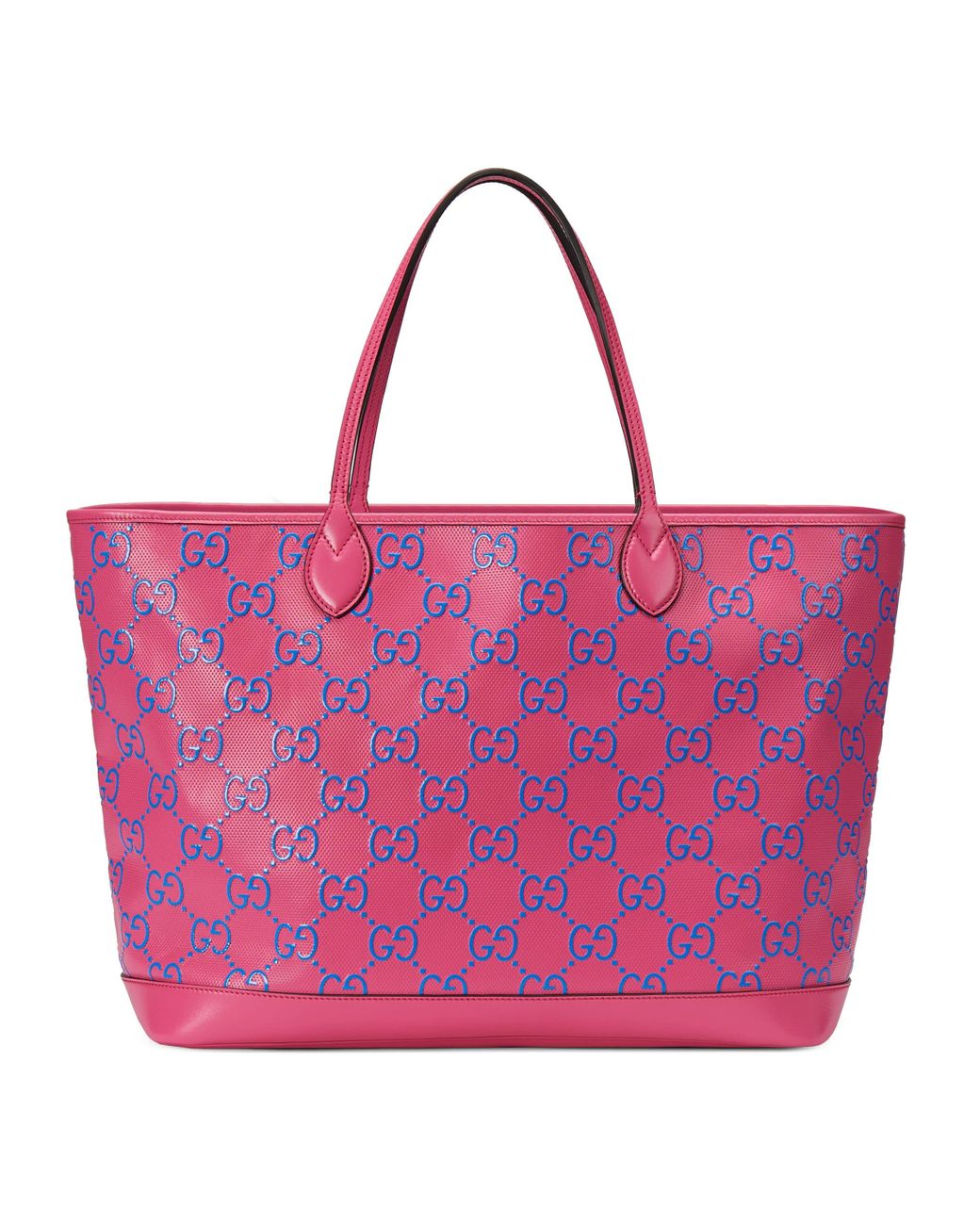 Gucci GG Large Embossed Tote Bag in Pink | Lyst