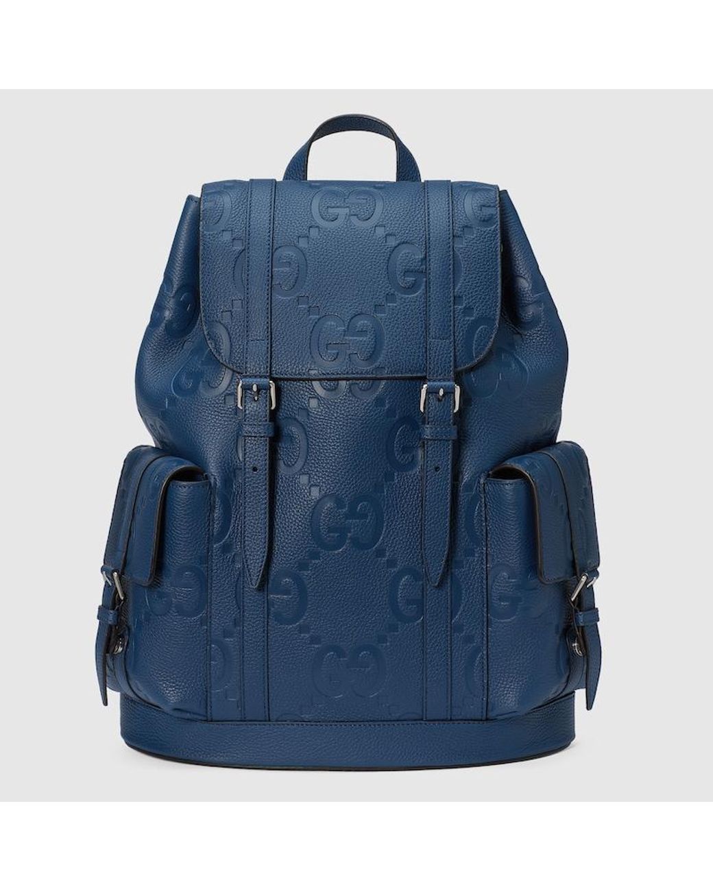 Gucci Jumbo Gg Backpack, , Gg Leather in Blue for Men | Lyst