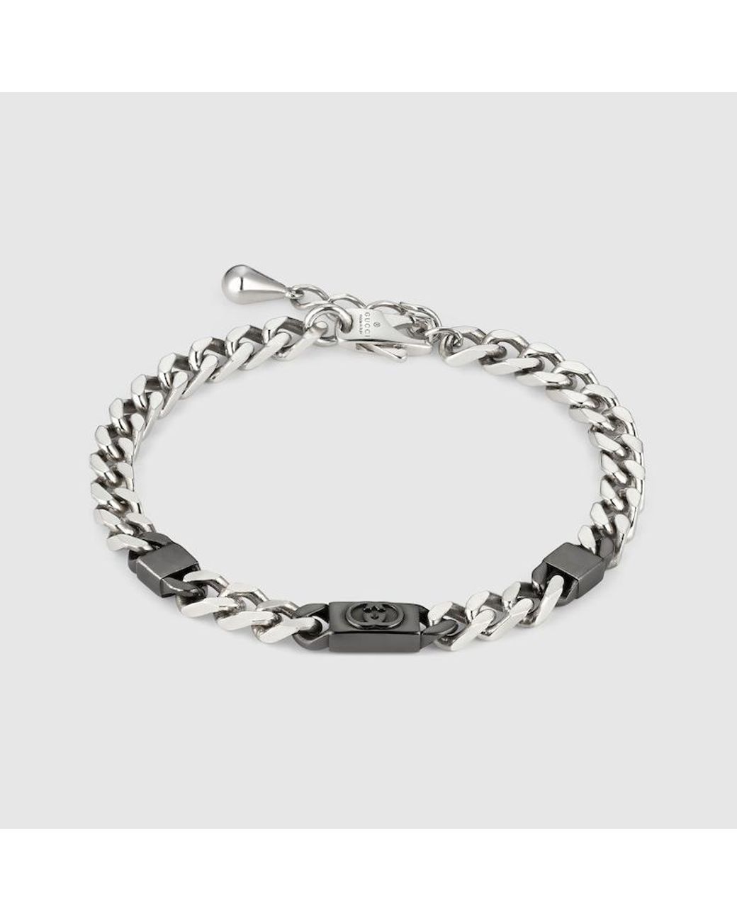 Gucci Interlocking Chain Bracelet in Metallic | Lyst