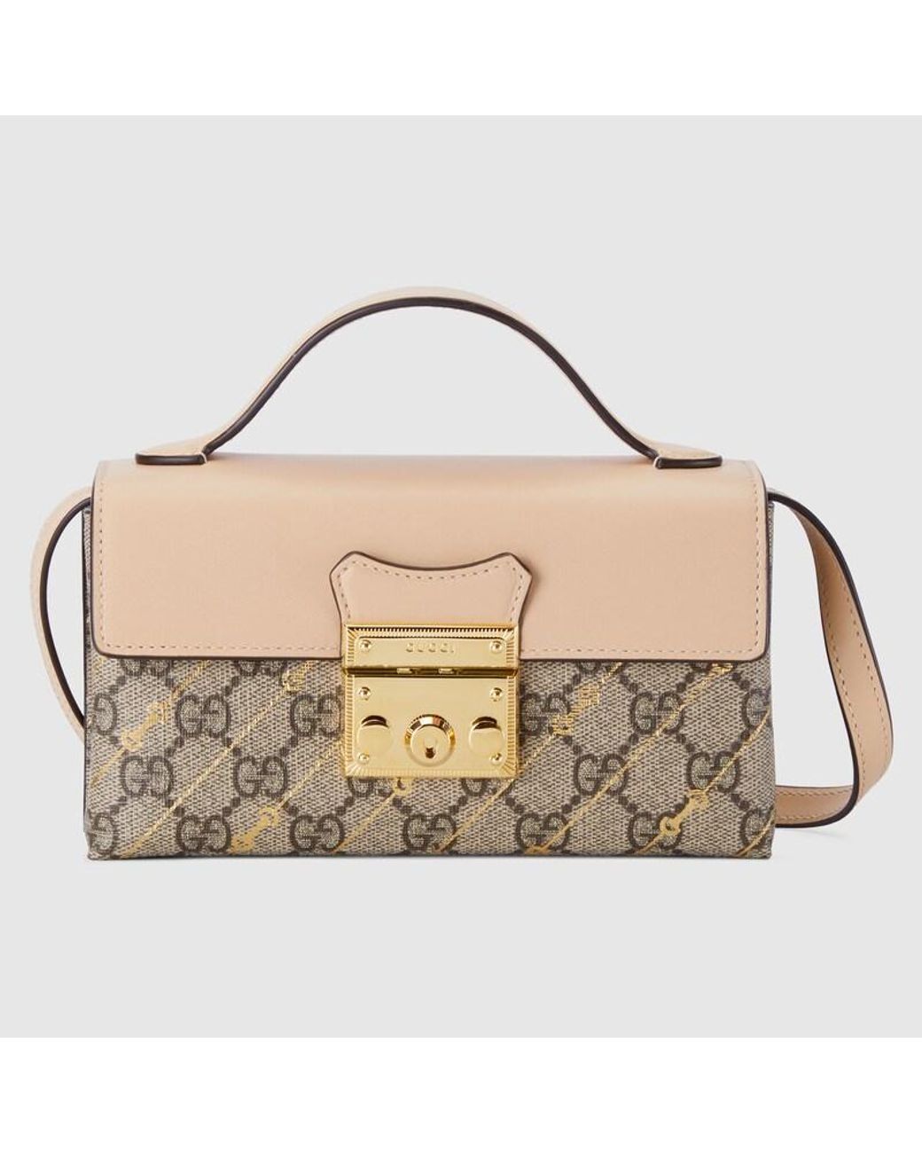 Gucci Padlock Mini Bag With Horsebit Print in Metallic | Lyst